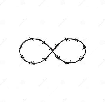 Barb wire infinity stock vector. Illustration of barbwire - 199171719