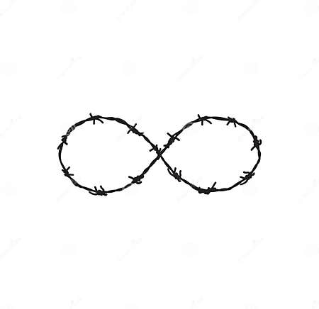 Barb wire infinity stock vector. Illustration of barbwire - 199171719
