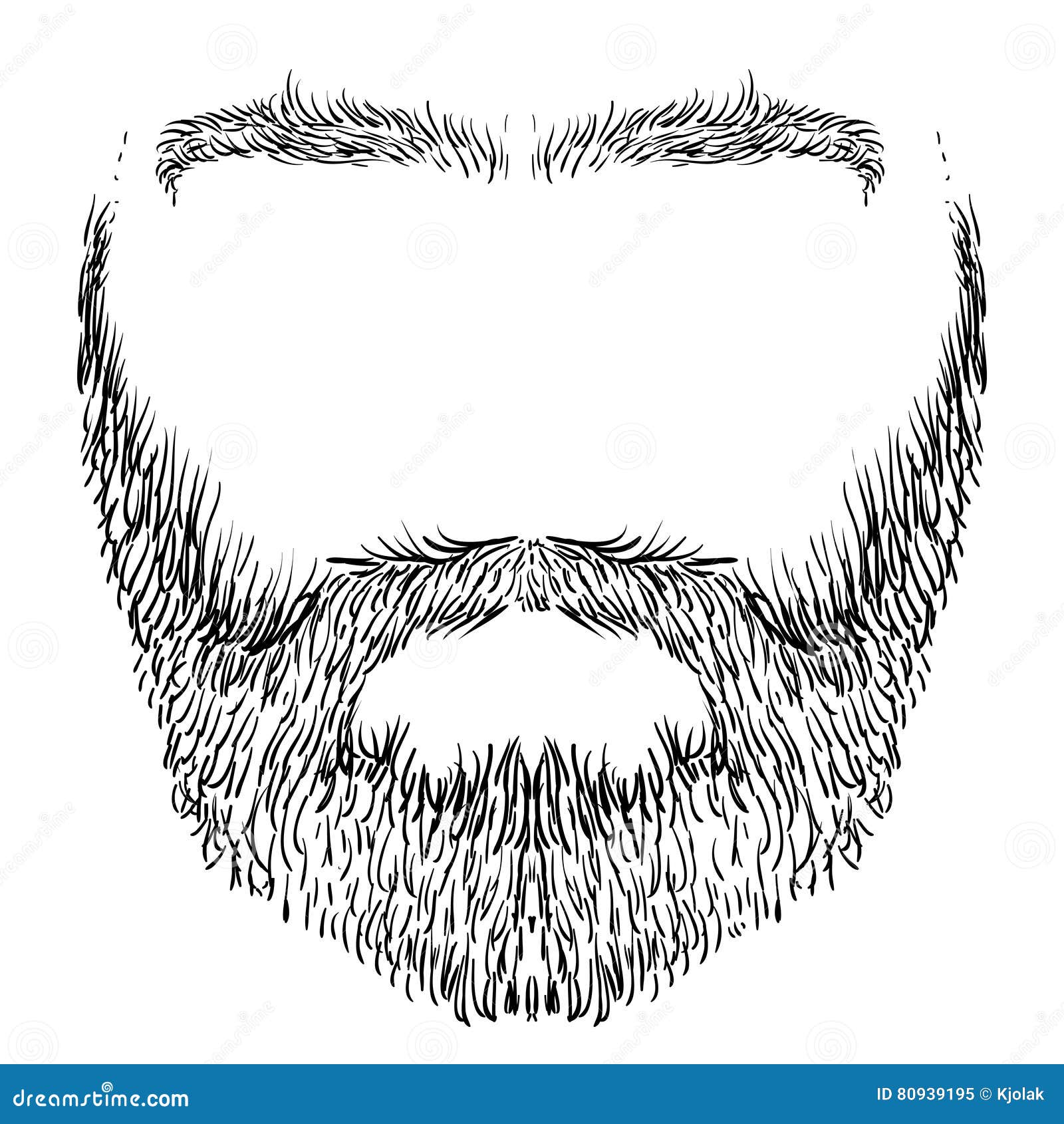 Barba, Bigode, Sobrancelhas Ilustração do Vetor - Ilustração de barba ...