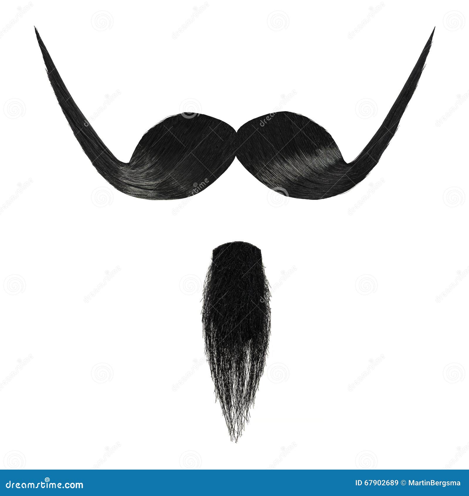 Barba Del Bigote Y De La Perilla Aislada En Blanco Imagen de archivo ...