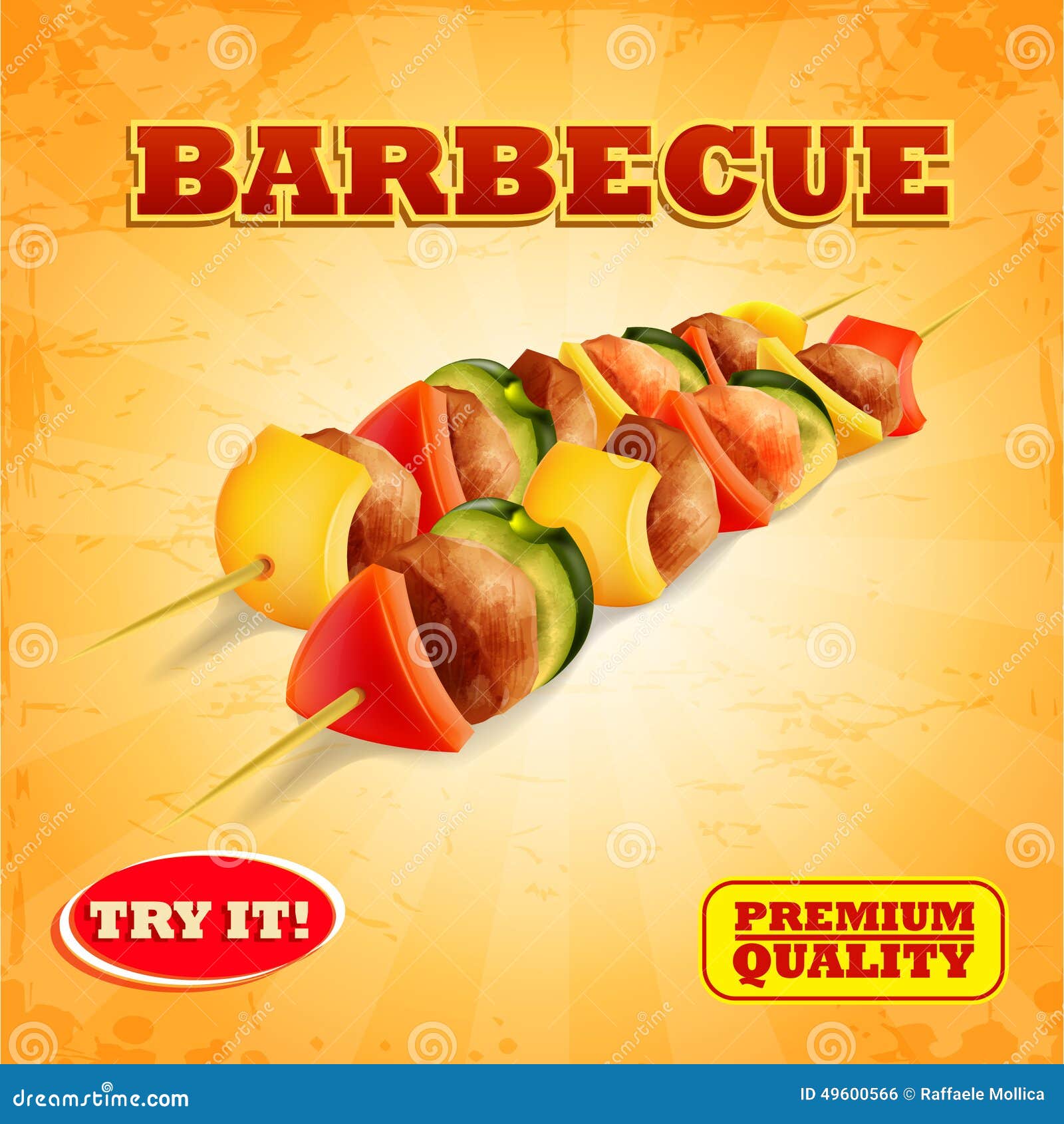 Barbacoa ilustración del vector. Ilustración de restaurante - 49600566