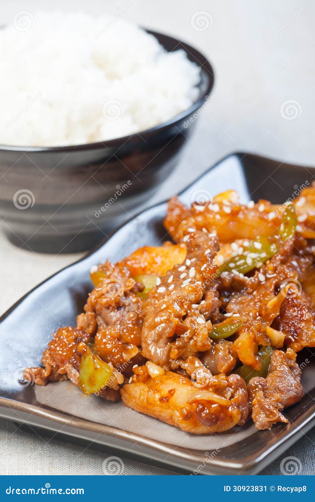 Barbacoa Coreana De La Carne De Vaca Imagen de archivo - Imagen de ...