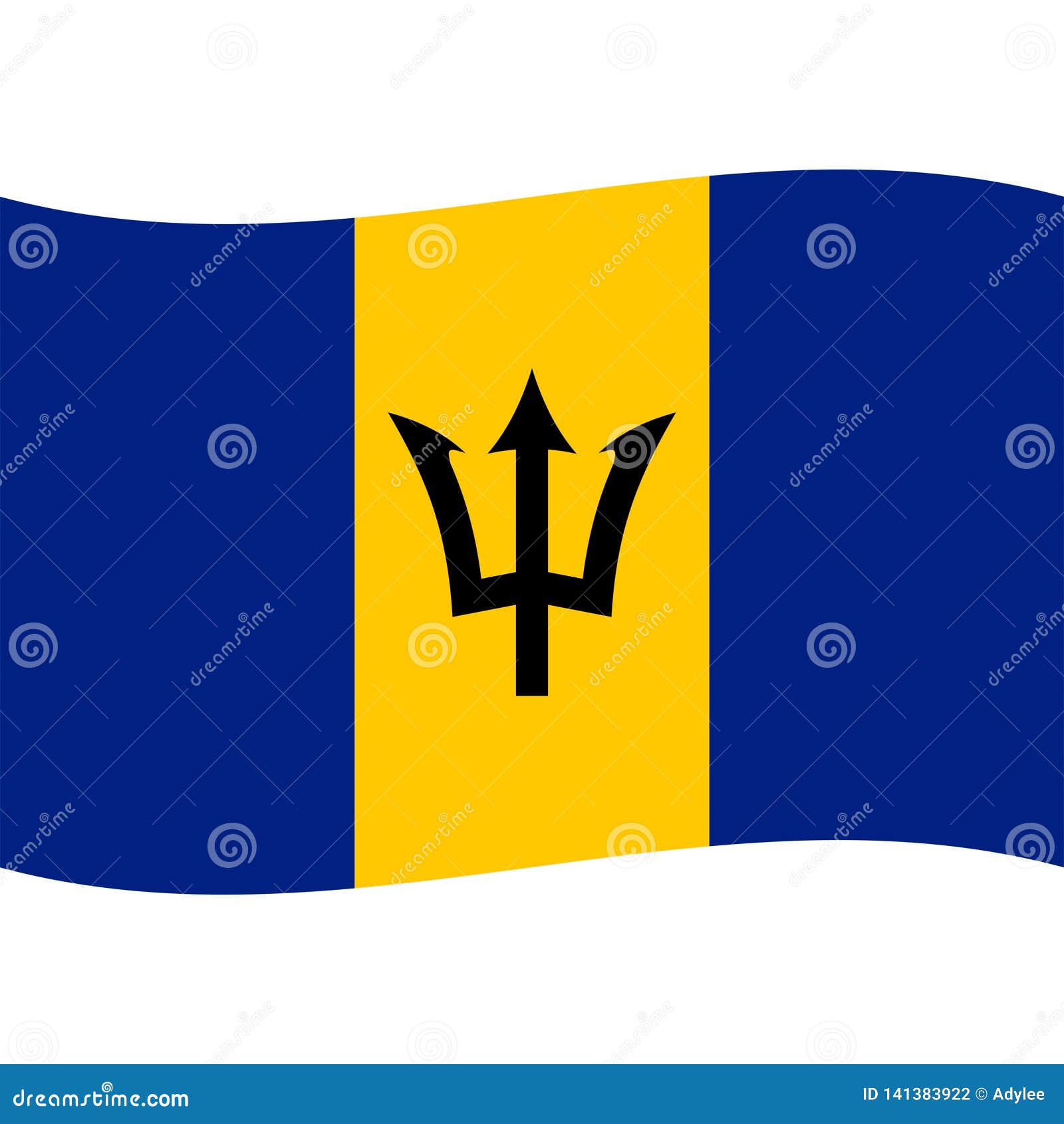 Barbados Flag Vector Isolated 2 Stock Vector - Illustration of size ...