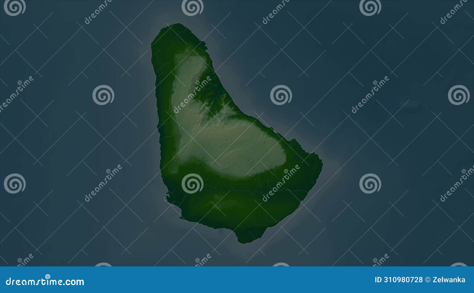 Barbados Highlighted. Physical Stock Illustration - Illustration of ...