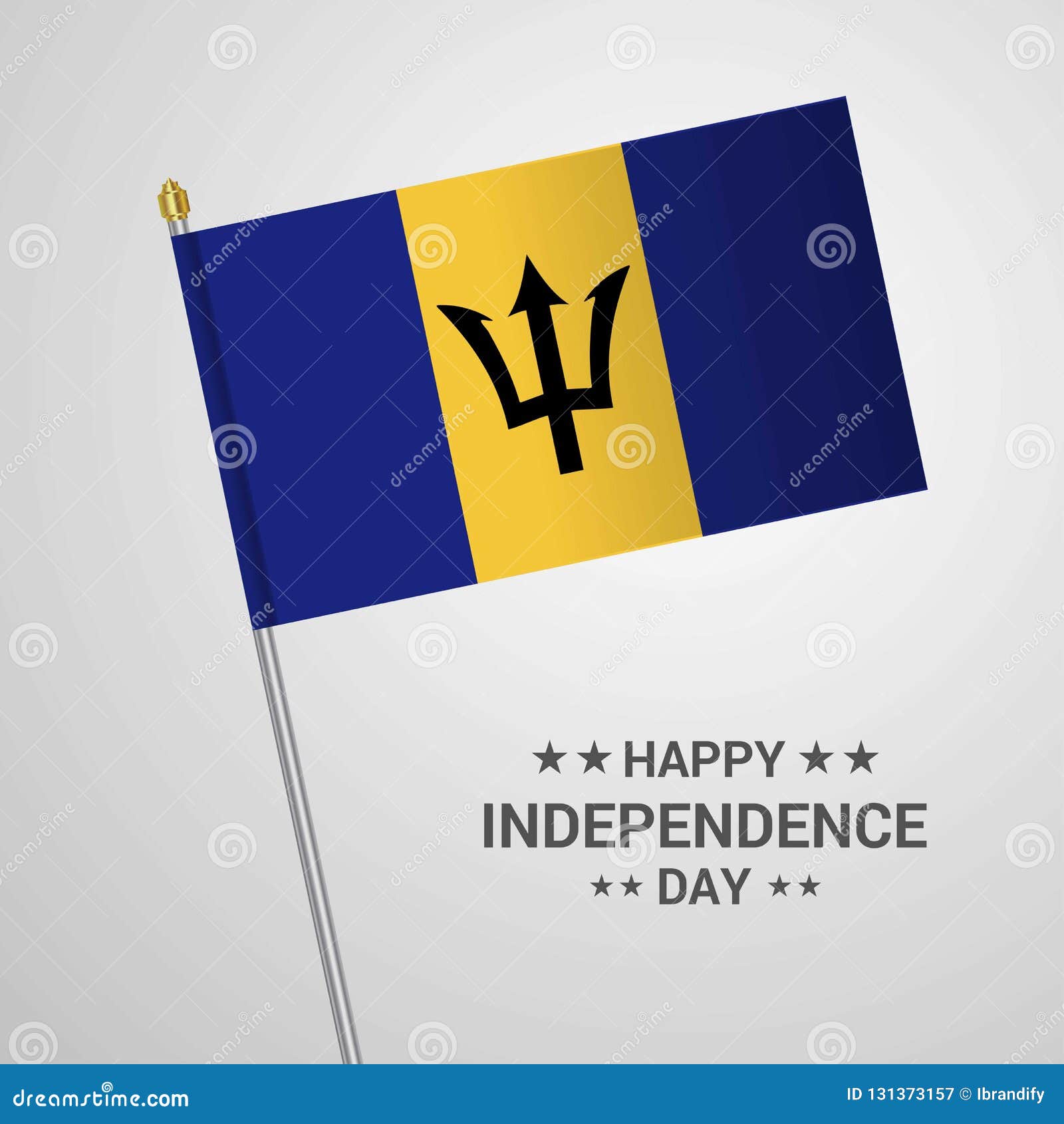 Barbados Independence Day Typographic Design with Flag Vector Stock ...
