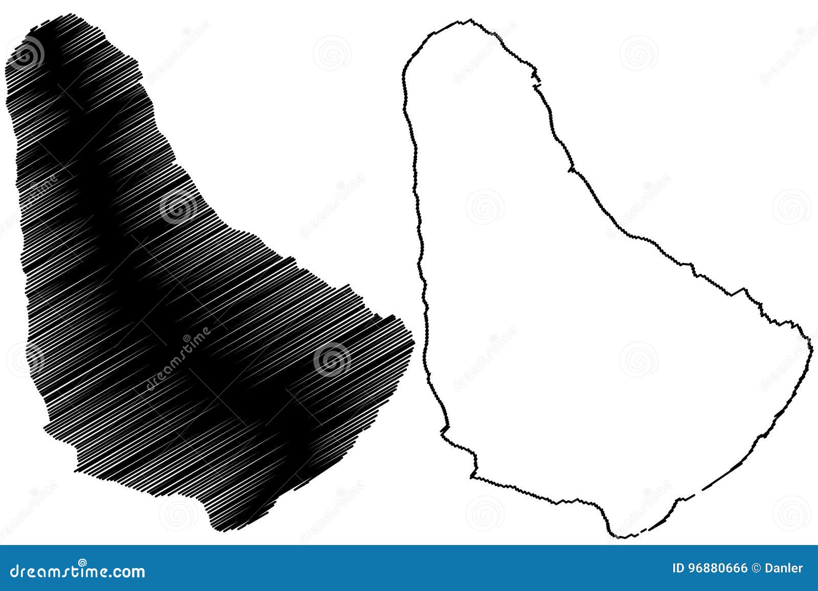 Barbados Islands Map Vector Stock Vector - Illustration of drawing ...