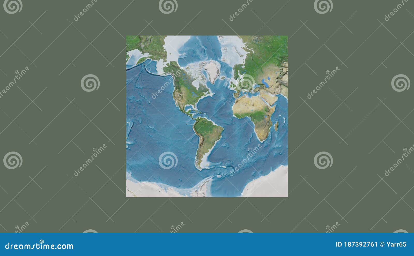 Barbados - Satellite. Centered in a Square Stock Illustration ...