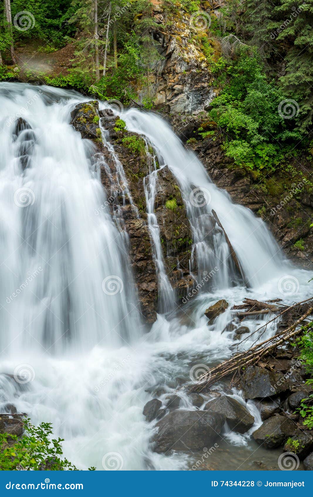 Barbara Falls in Alaska stock photo. Image of fantasy - 74344228