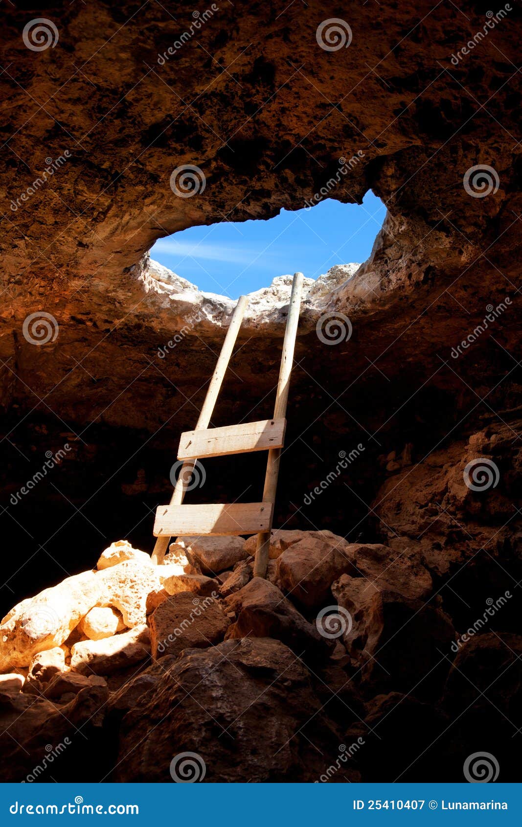 Barbaria Cape Cave Hole Aged Wood Steps Royalty-Free Stock Image ...
