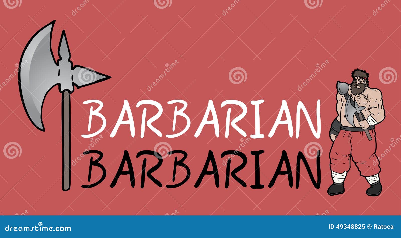 Barbarian symbol stock vector. Illustration of people - 49348825