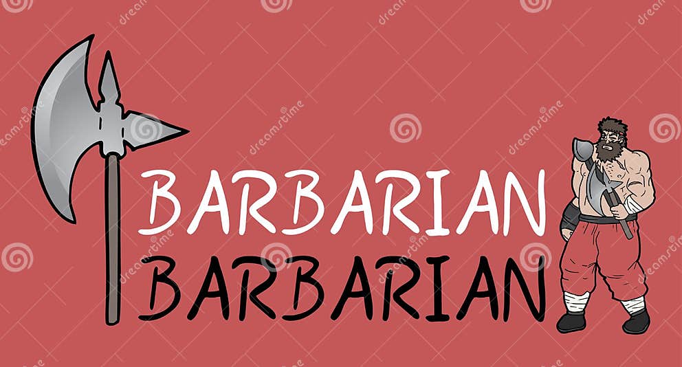 Barbarian symbol stock vector. Illustration of people - 49348825