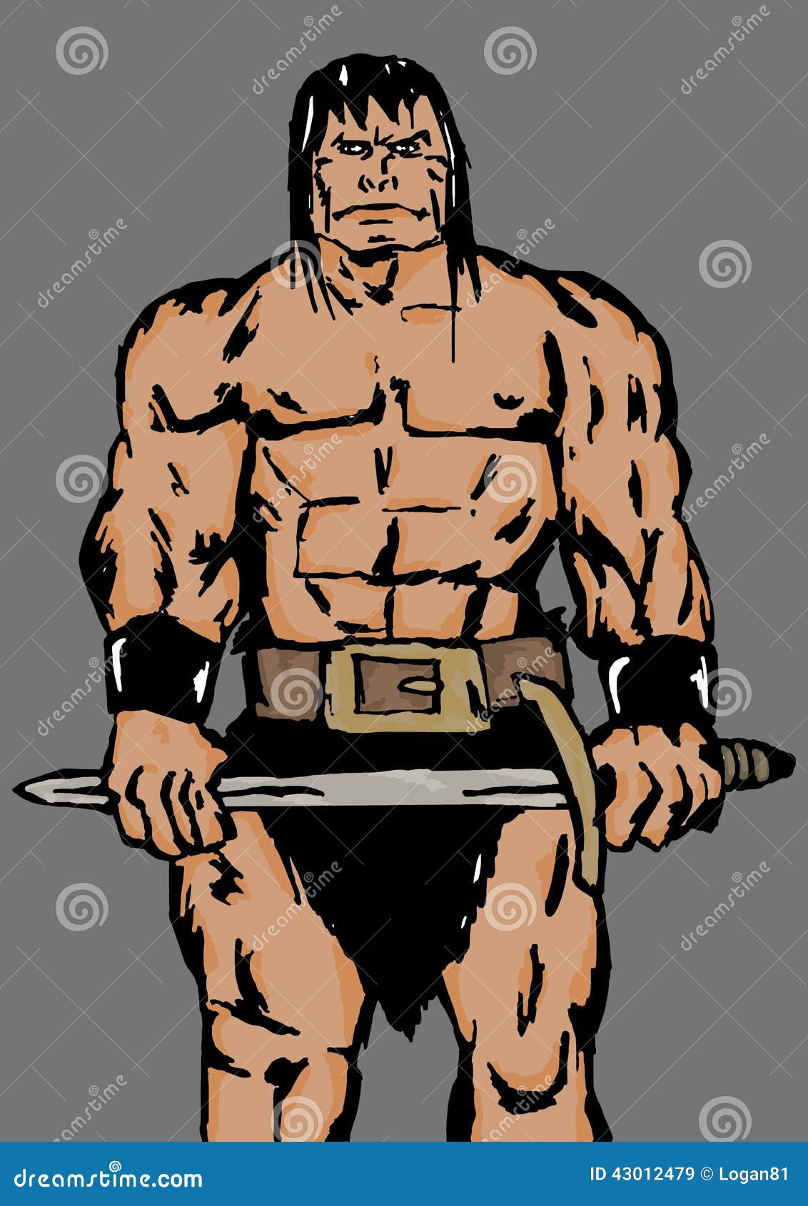 Barbaro selvaggio illustrazione di stock. Illustrazione di soldato ...