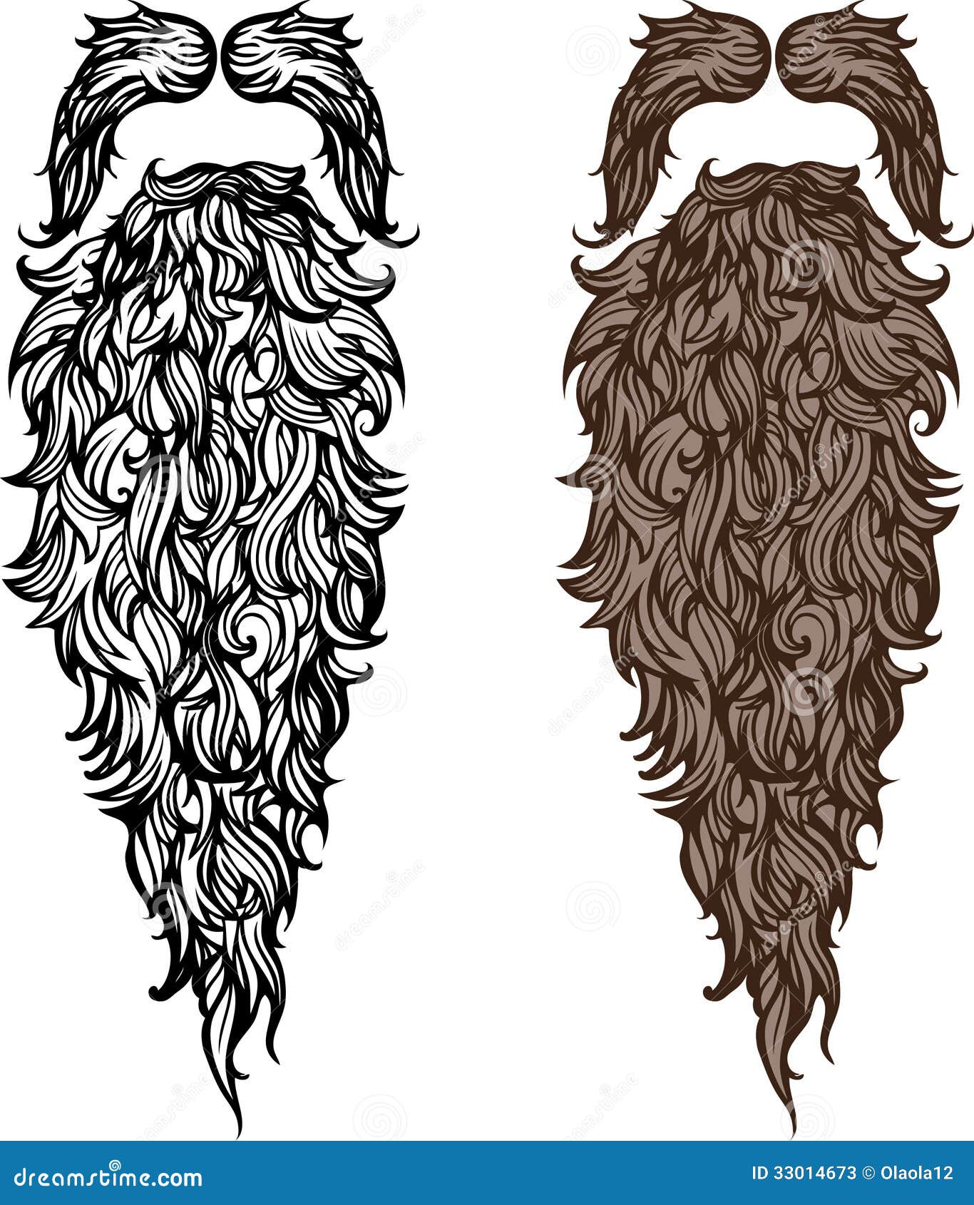 Barbe et moustache illustration de vecteur. Illustration du identité ...