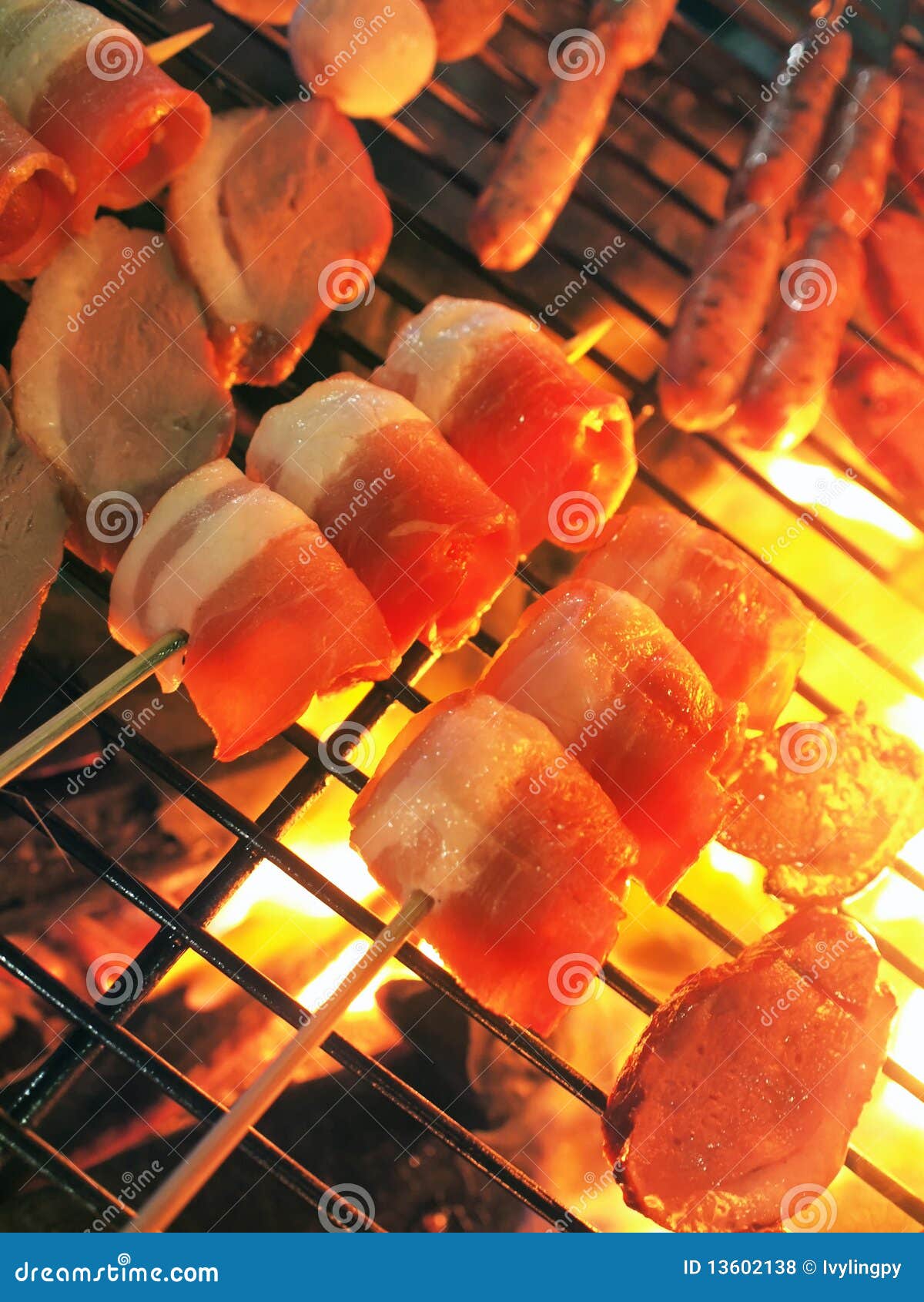Barbecue stock photo. Image of roast, dining, bacon, fire - 13602138