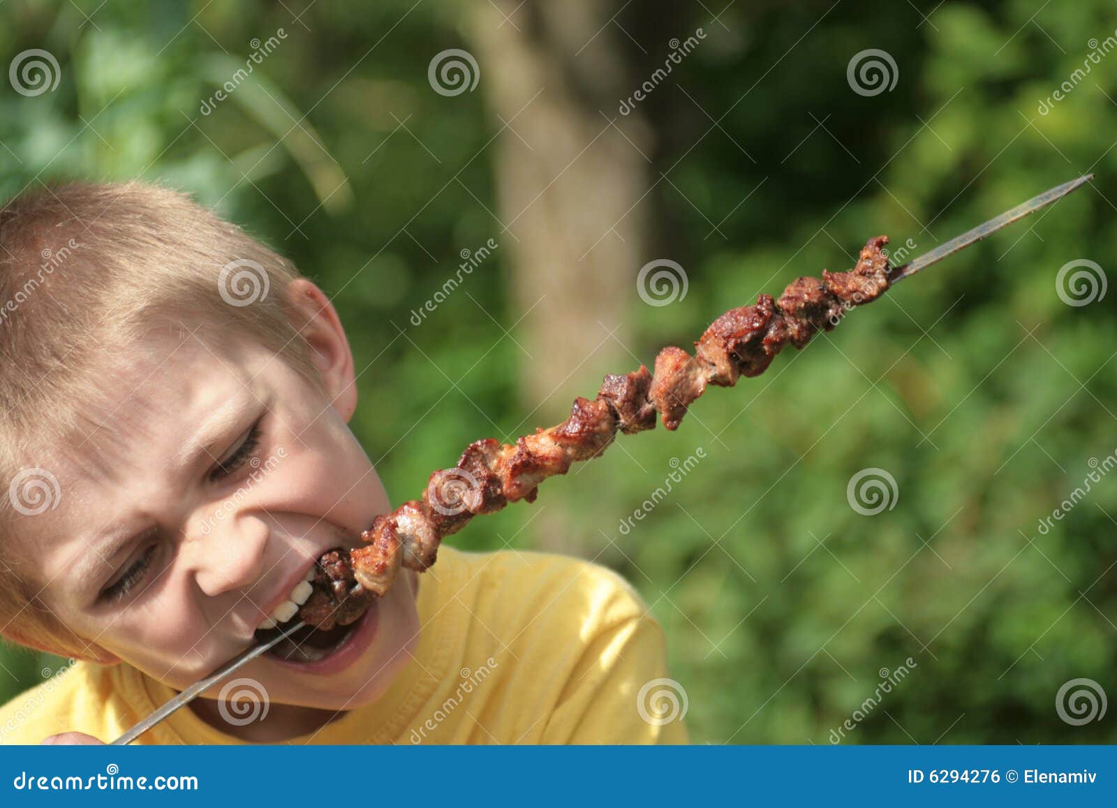 On the barbecue. stock photo. Image of human, dinner, outdoors - 6294276