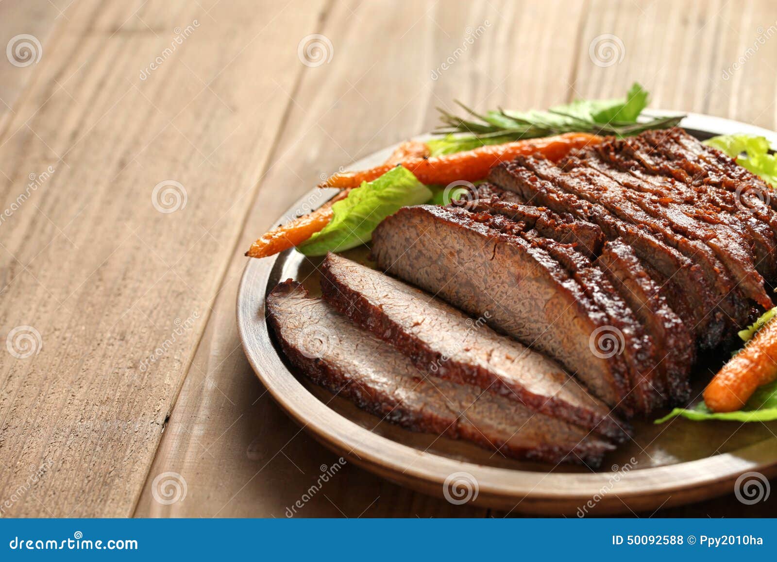 Barbecue beef brisket stock photo. Image of slice, cooking - 50092588
