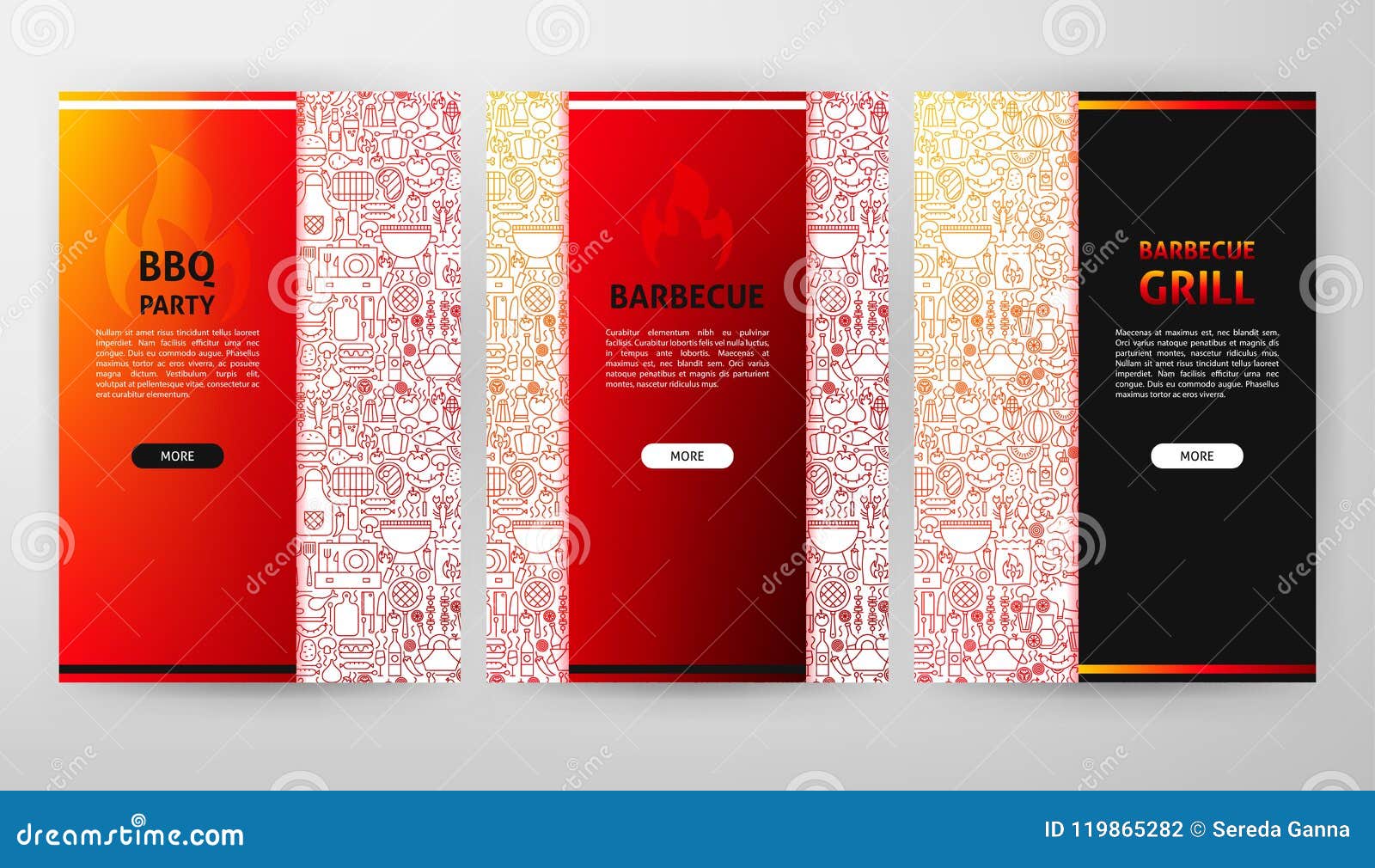 Barbecue Brochure Web Design Stock Vector - Illustration of picnic ...