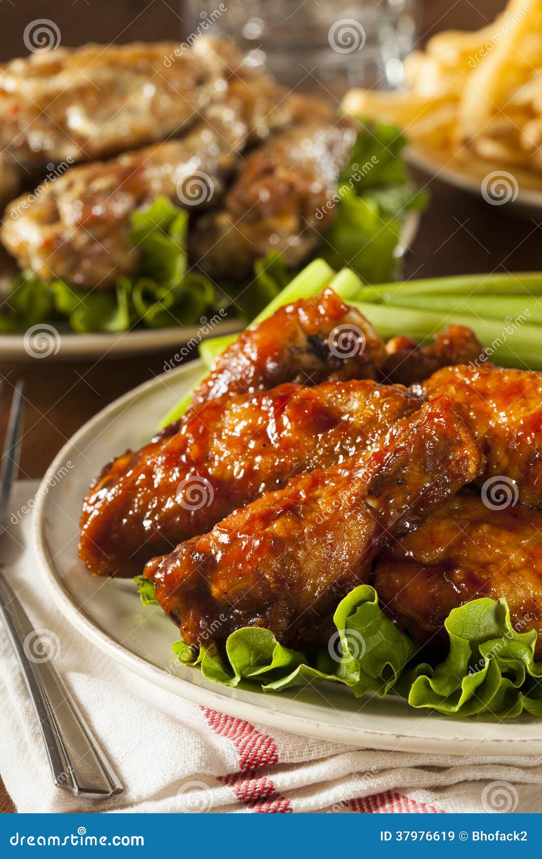 Barbecue Buffalo Chicken Wings Stock Image - Image of unhealthy ...
