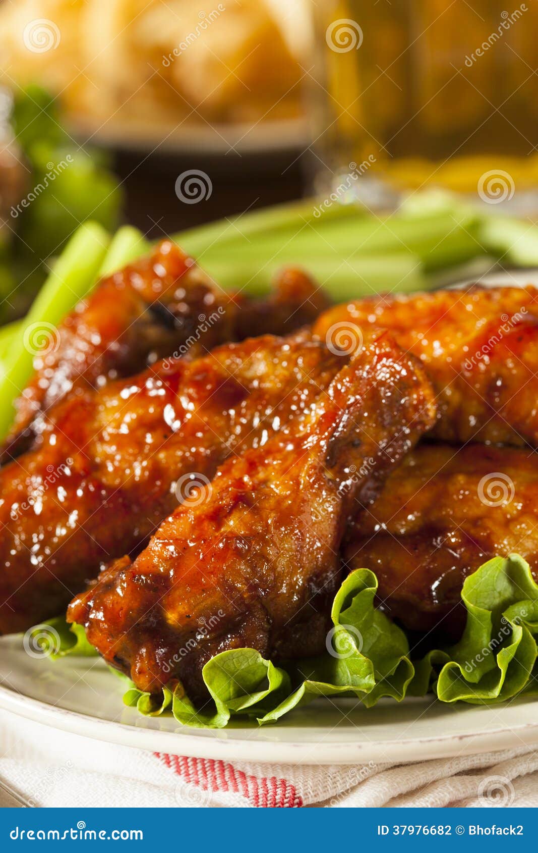 Barbecue Buffalo Chicken Wings Stock Photo - Image of sauce, american ...