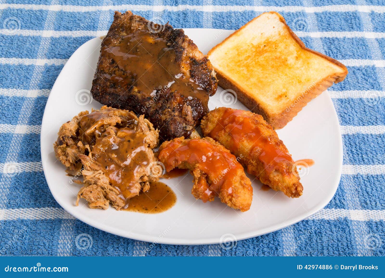 Barbecue Chicken Port and Ribs Stock Photo - Image of fresh, cooking ...