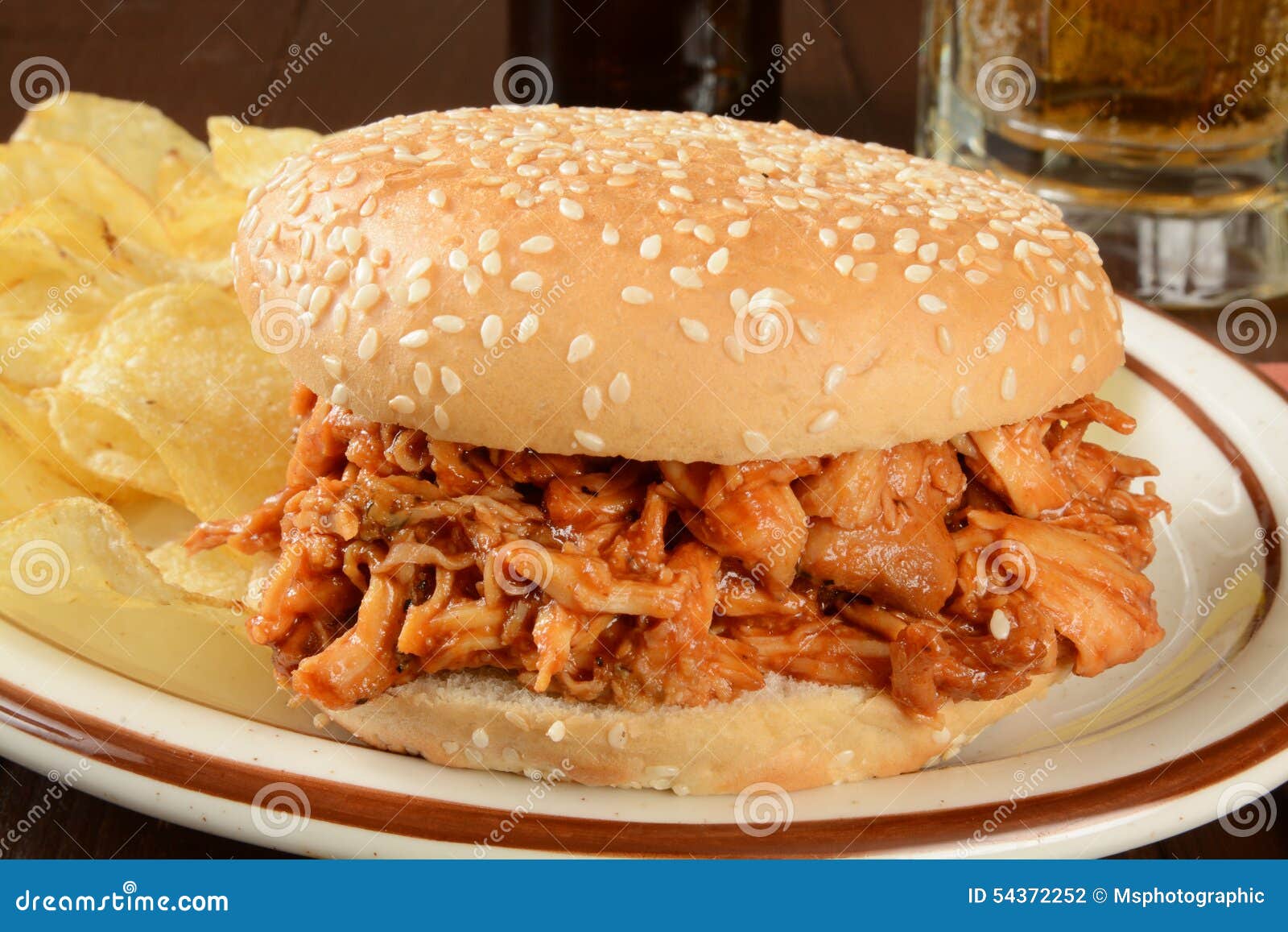 Barbecue chicken sandwich stock photo. Image of seed - 54372252