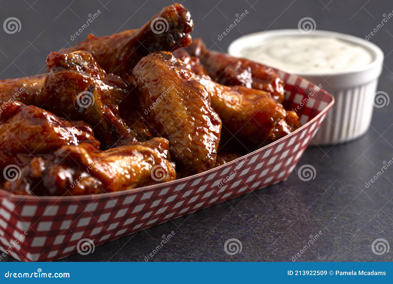 Barbecue Chicken Wings with Bone in Stock Image - Image of american ...