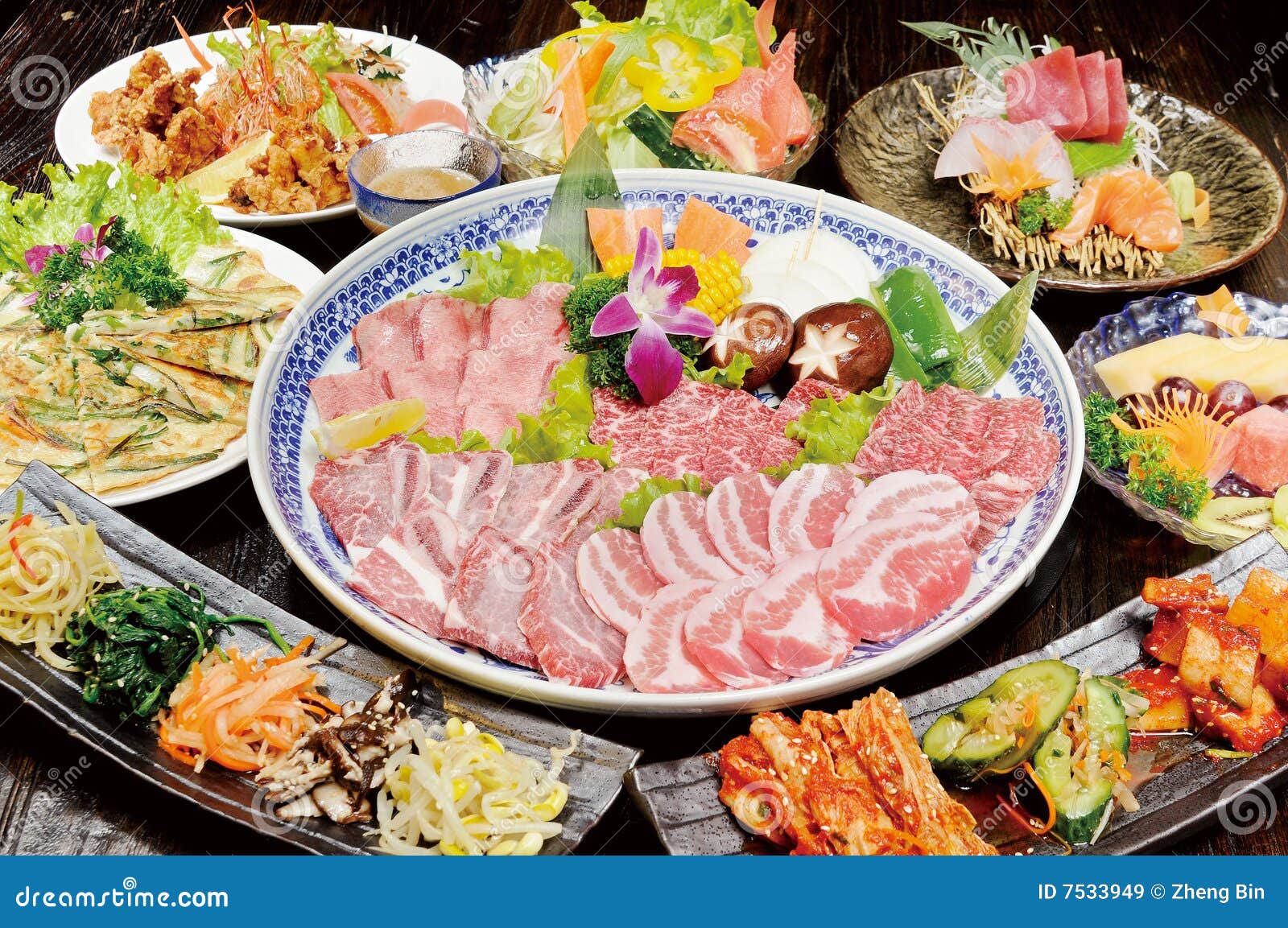 Barbecue coreano immagine stock. Immagine di pranzo, rinforzi - 7533949