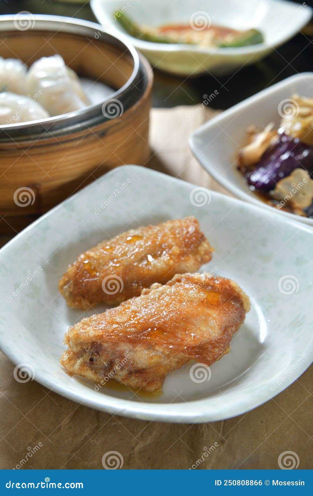 Deep Fried Chicken Wings Dim Sum Stock Photo - Image of fried, meat ...
