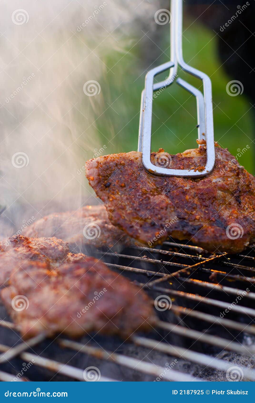 Barbecue Detail with Metal Ton Stock Image - Image of heat, flank: 2187925
