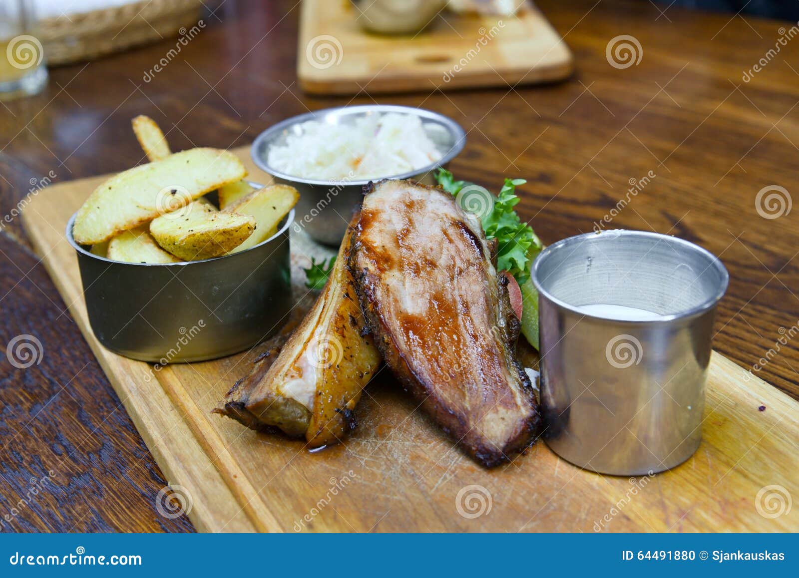 Barbecue Dinner Table Setting Stock Photo - Image of plate, closeup ...