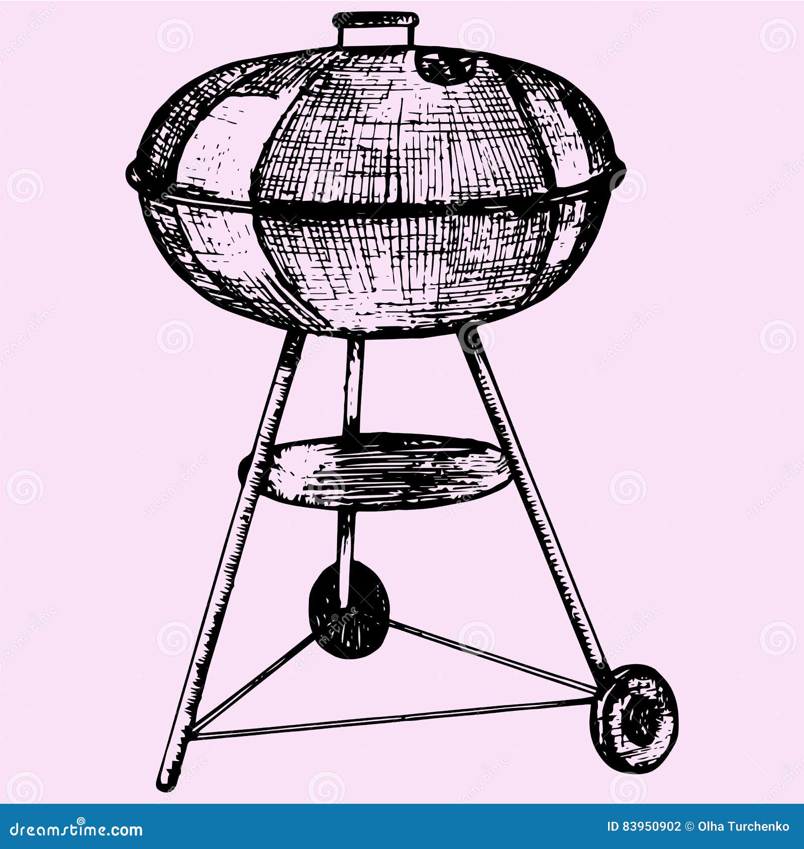 Barbecue stock vector. Illustration of camp, draw, diner - 83950902