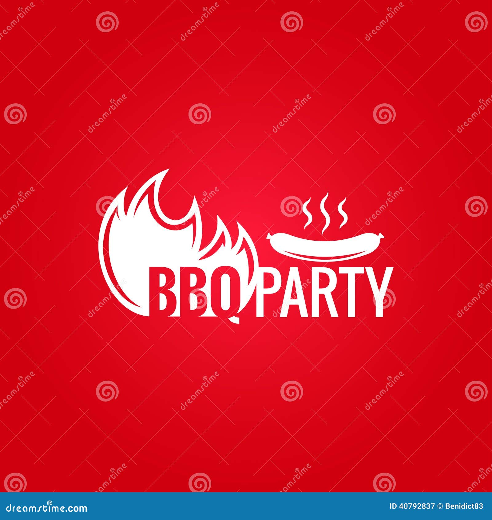 Barbecue Fire Flames Logo Vector Illustration | CartoonDealer.com #41779570