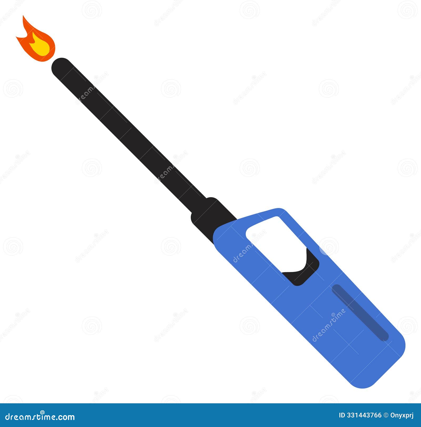 Barbecue Fire Starter. Grill Flame Lighter Tool Stock Illustration ...