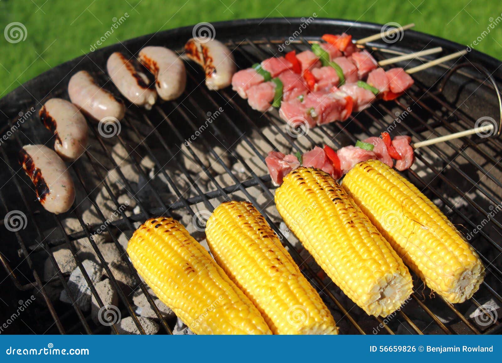 Barbecue Food stock photo. Image of kebabs, peppers, charcoal - 56659826