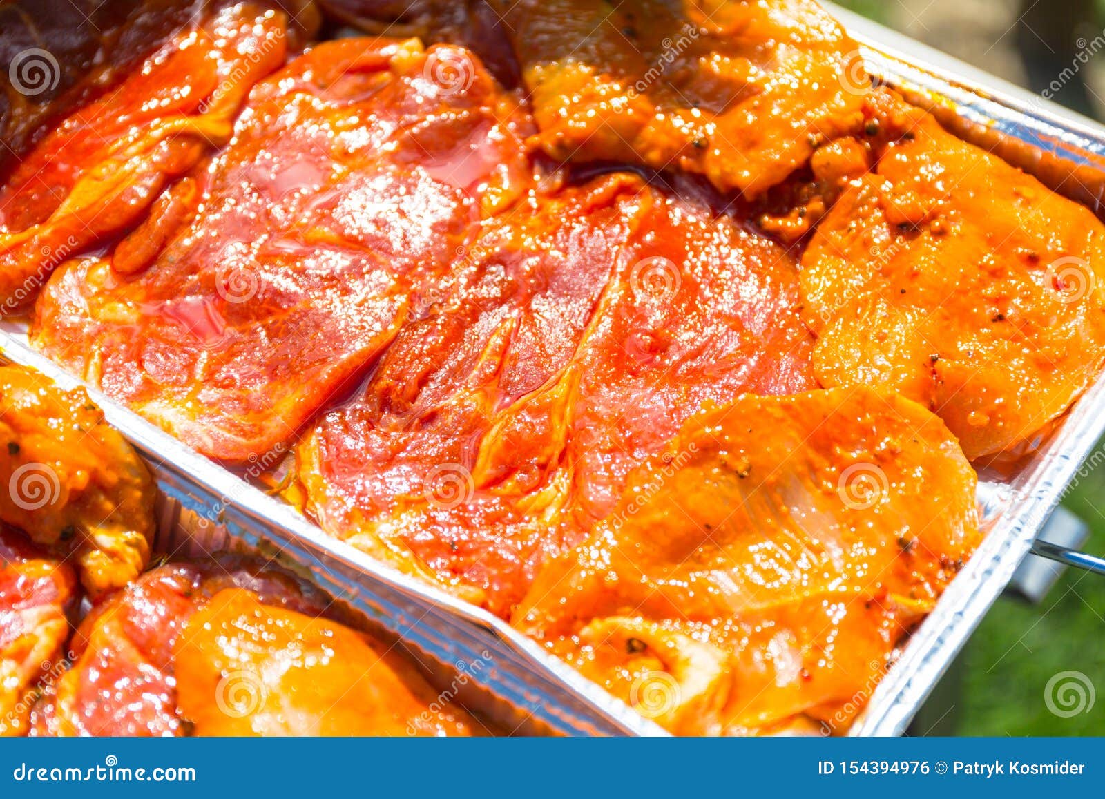 Barbecue Garden Grill with Selection of Fresh Meat Stock Photo - Image ...