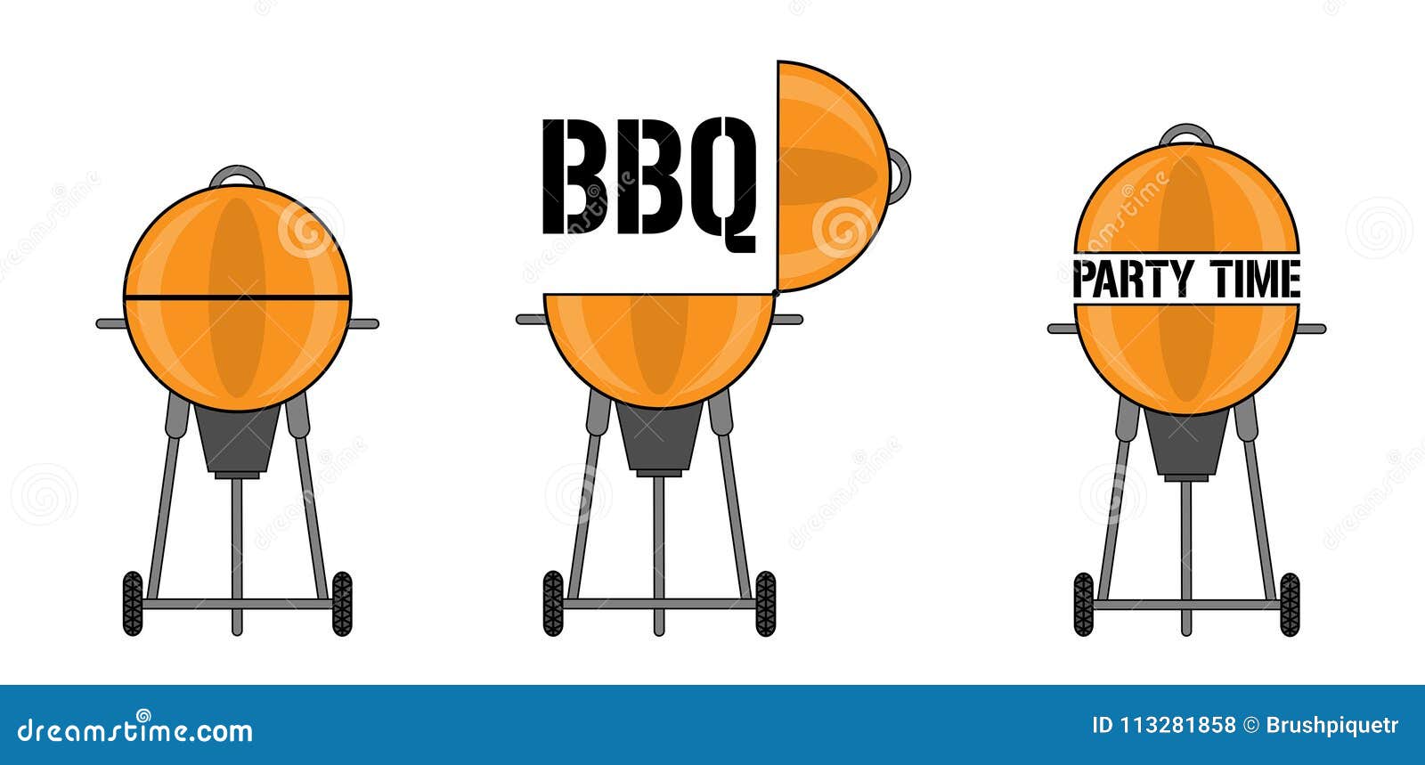 Barbecue Graphic Designs stock vector. Illustration of fire - 113281858