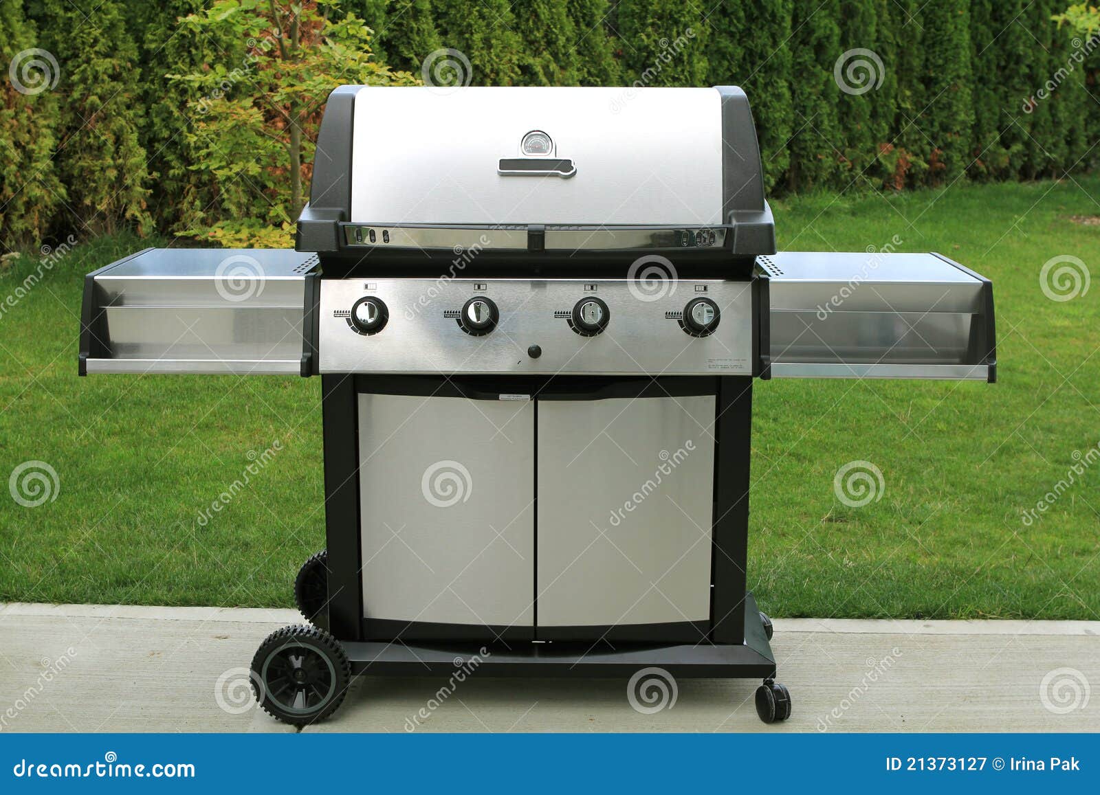 Barbecue grill stock image. Image of grills, stainless - 21373127