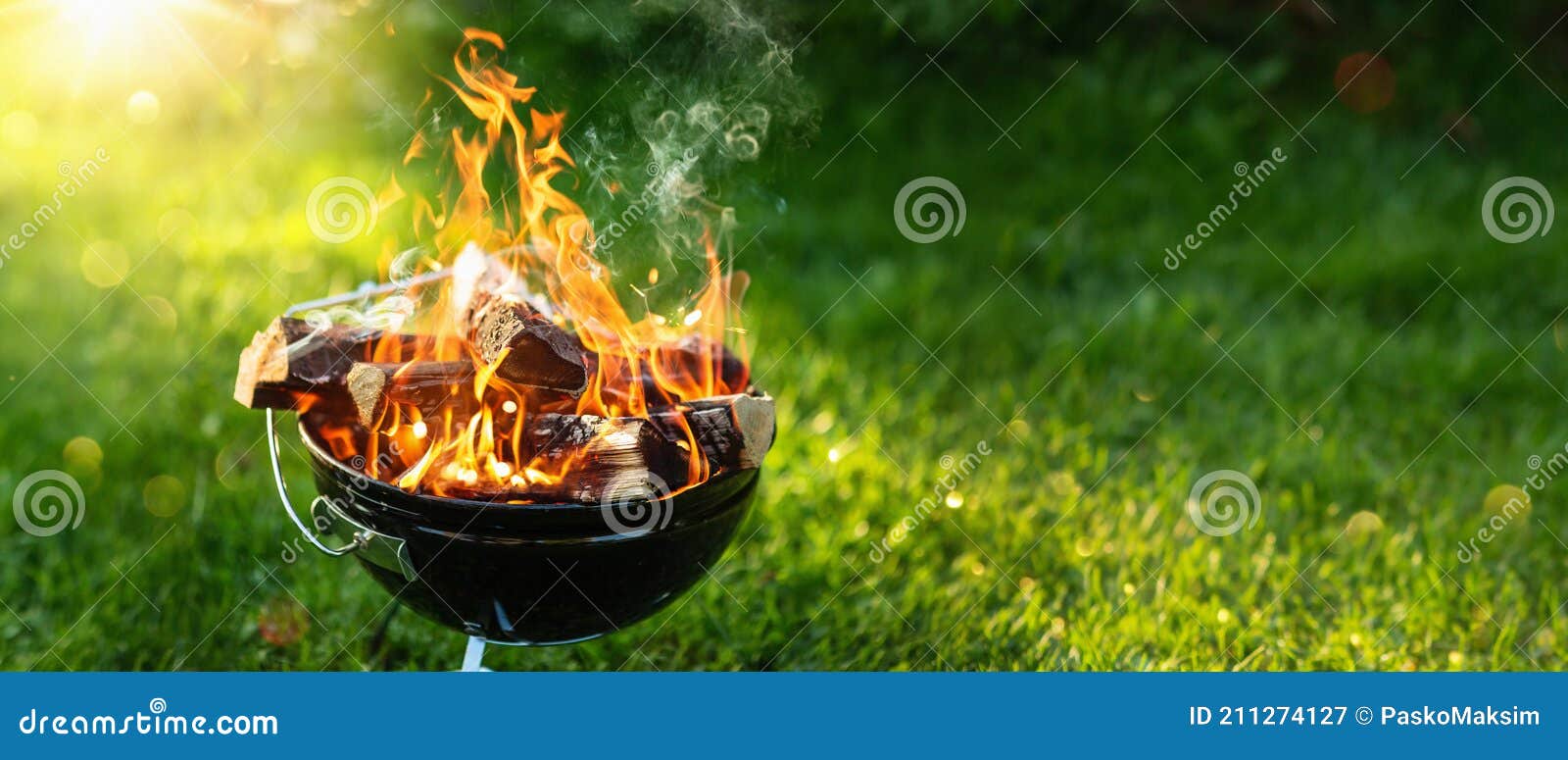 Barbecue Grill. Fire Flame stock image. Image of nature - 211274127