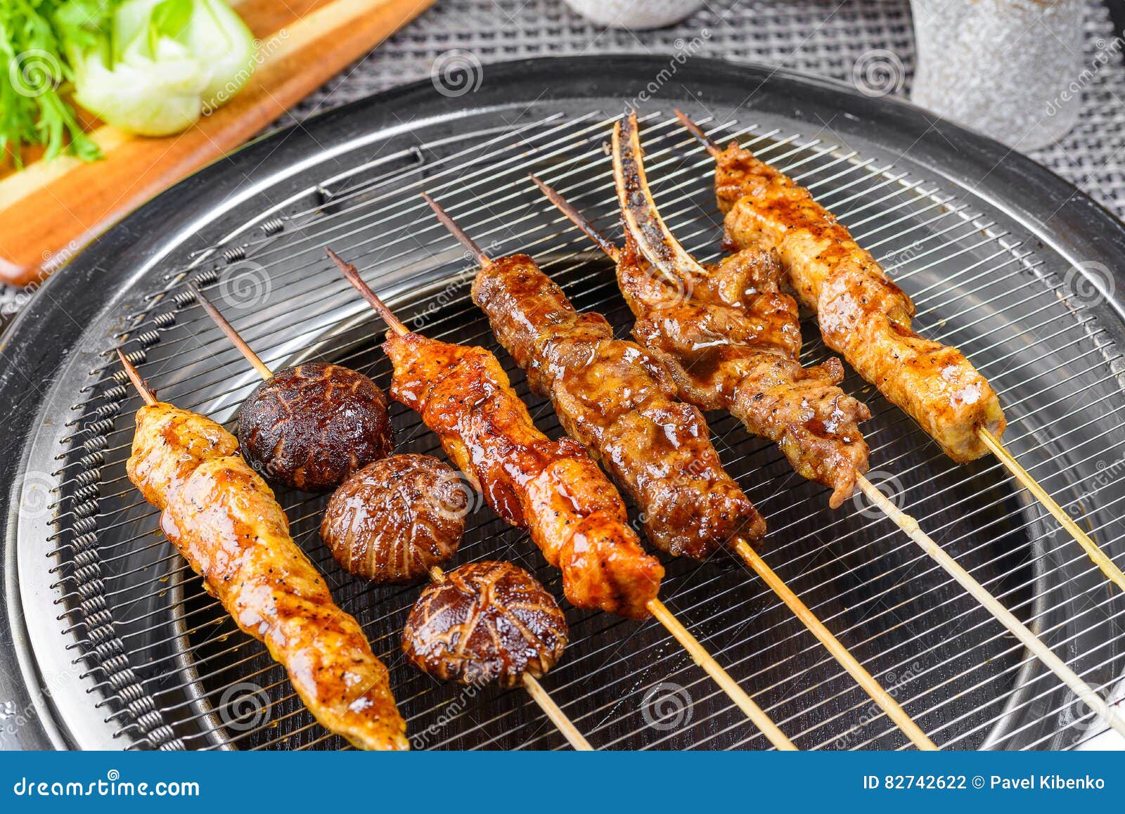 Barbecue on grill stock photo. Image of food, meat, metal - 82742622