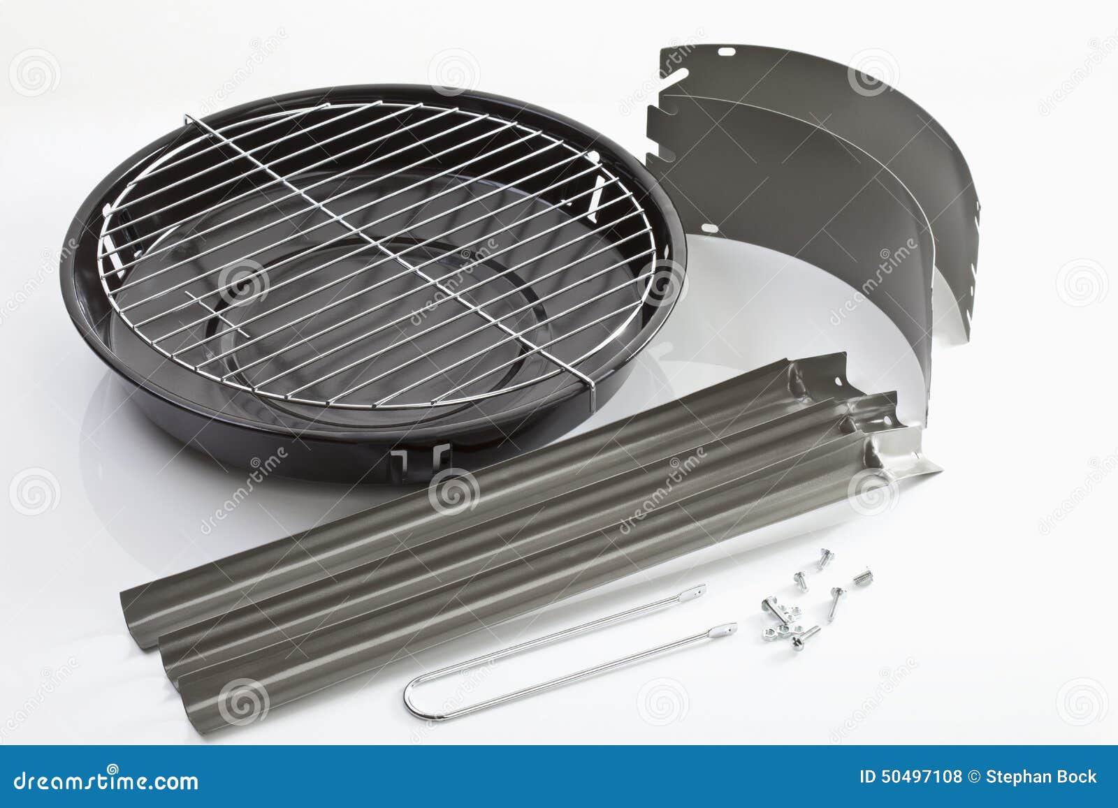 Barbecue Grill on White Background Stock Photo - Image of close, grate ...