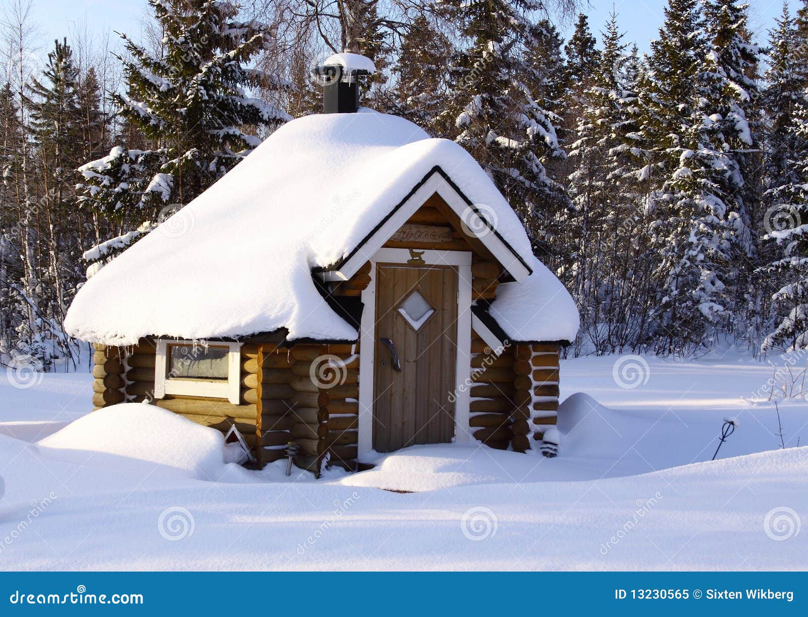 Barbecue hut stock image. Image of cottage, winter, sweden - 13230565