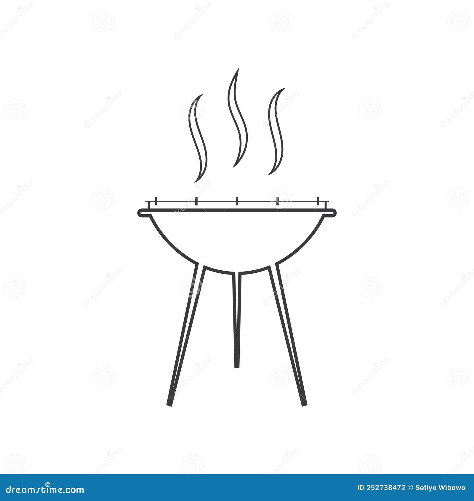 Barbecue Icon Vector Illustration Stock Vector - Illustration of ...