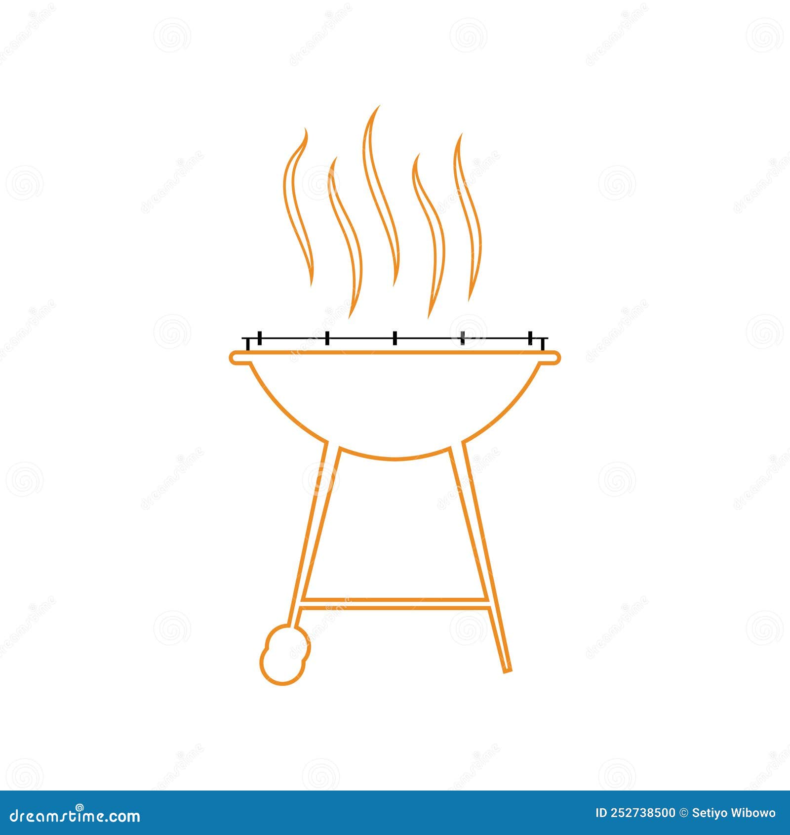 Barbecue Icon Vector Illustration Stock Vector - Illustration of meat ...