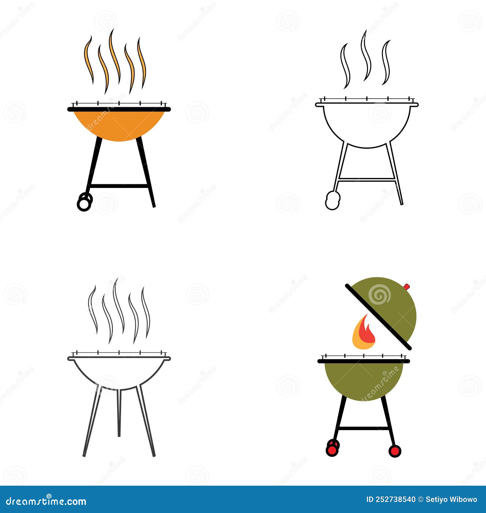 Barbecue Icon Vector Illustration Stock Vector - Illustration of ...