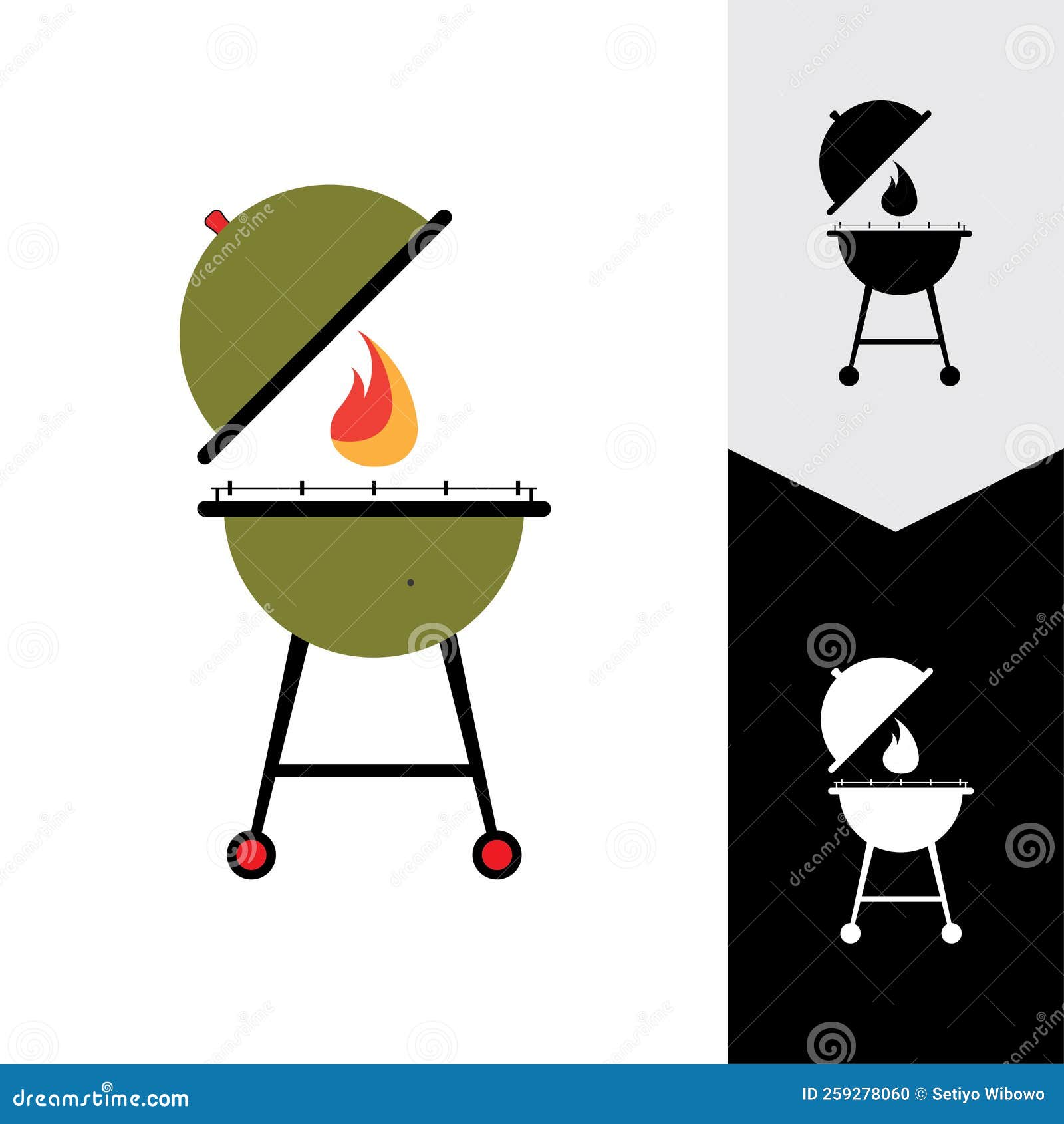 Barbecue Icon Vector Illustration Stock Vector - Illustration of food ...