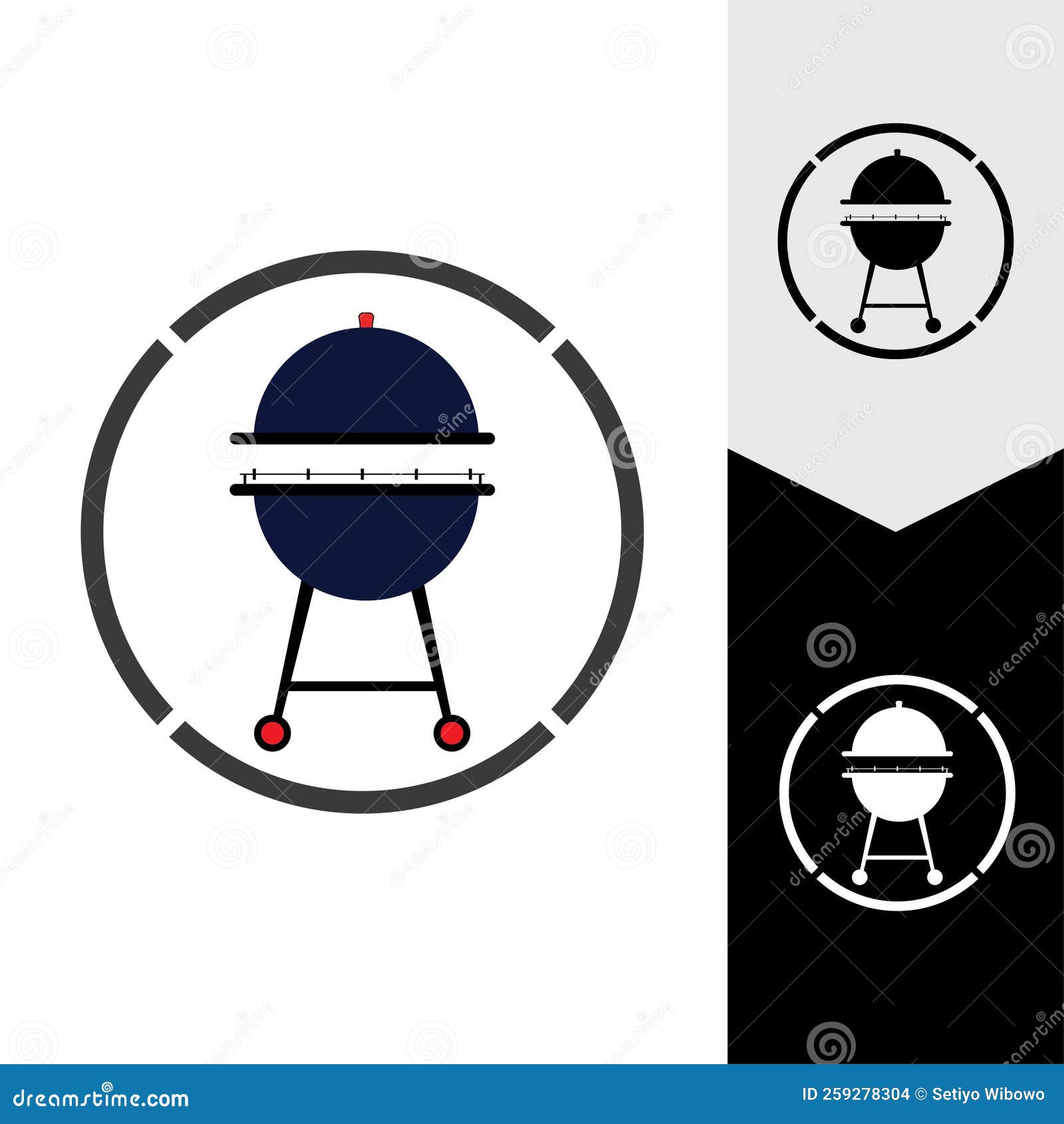 Barbecue Icon Vector Illustration Stock Vector - Illustration of ...