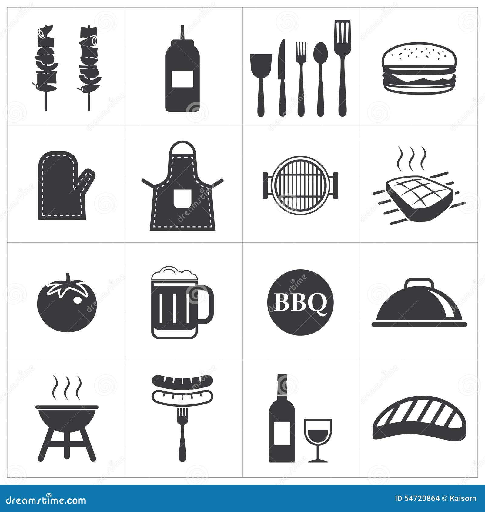 Barbecue icon stock vector. Illustration of barbeque - 54720864