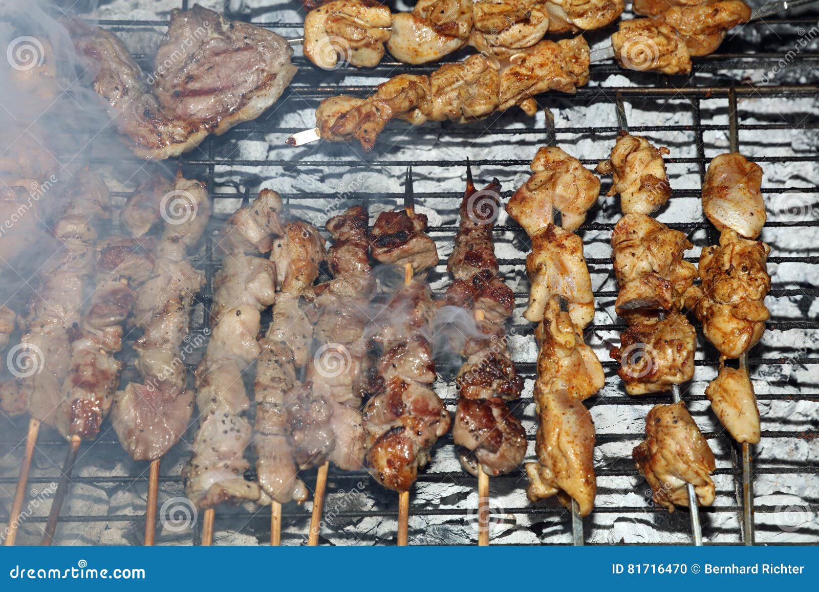 Barbecue in Israel stock photo. Image of dinner, spit - 81716470