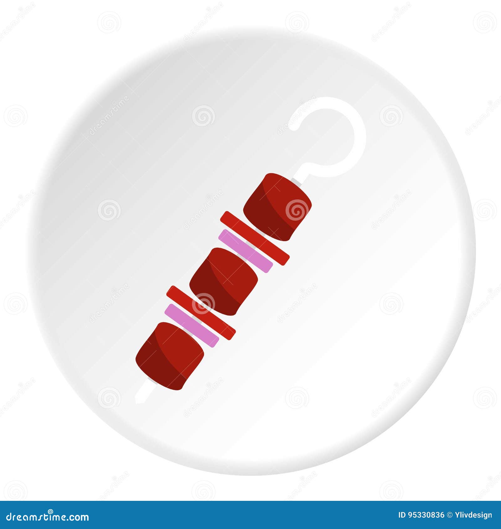 Barbecue Kebab Skewer Icon Circle Stock Illustrations – 132 Barbecue ...