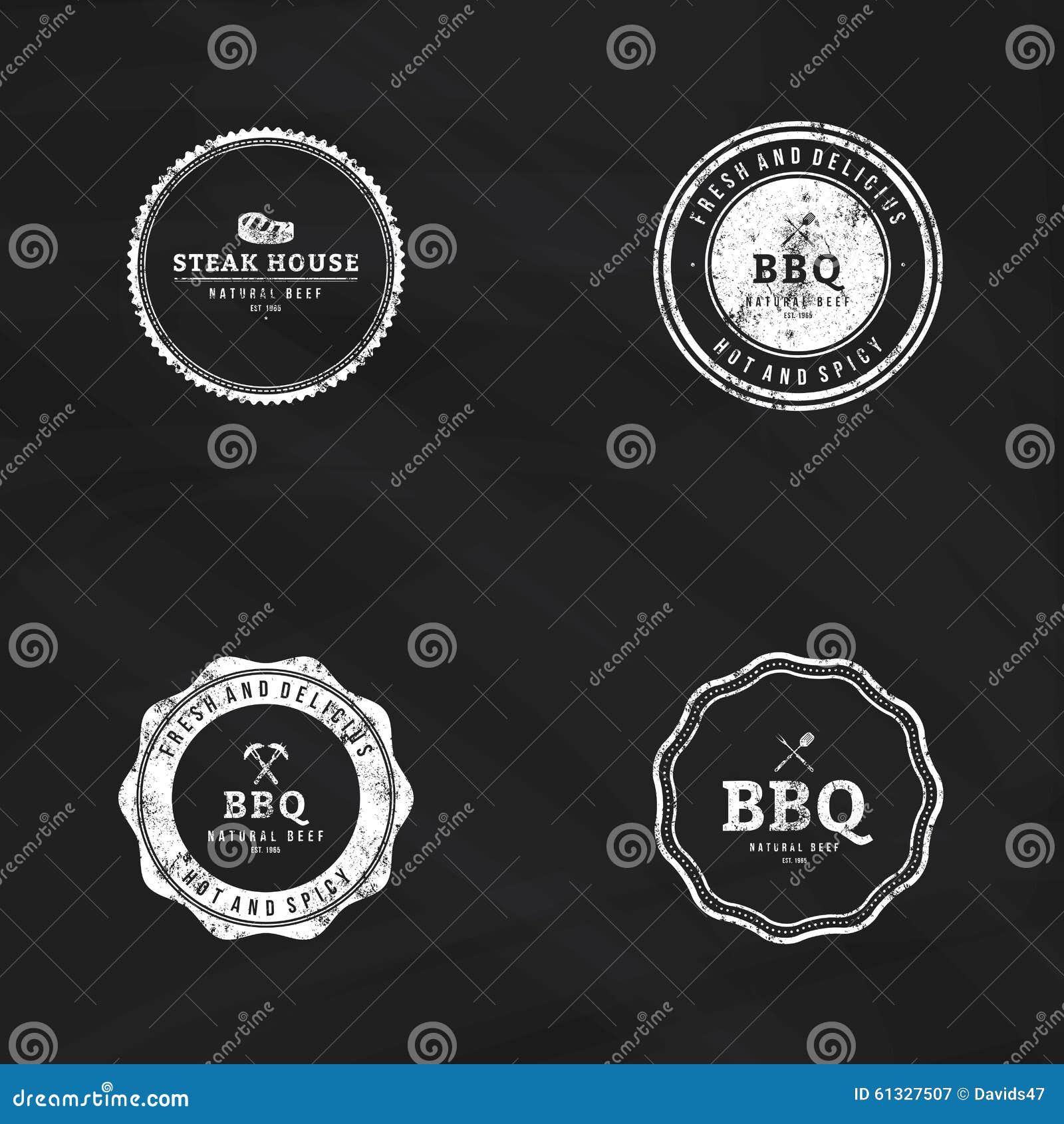 Barbecue label stock vector. Illustration of retro, graphic - 61327507